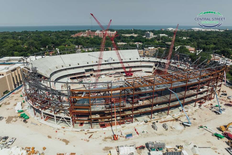 Ryan Field one year after groundbreaking - Northwestern Now